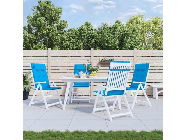 Click here for vidaXL Highback Chair Cushions 4 pcs Light Blue Ox... prices
