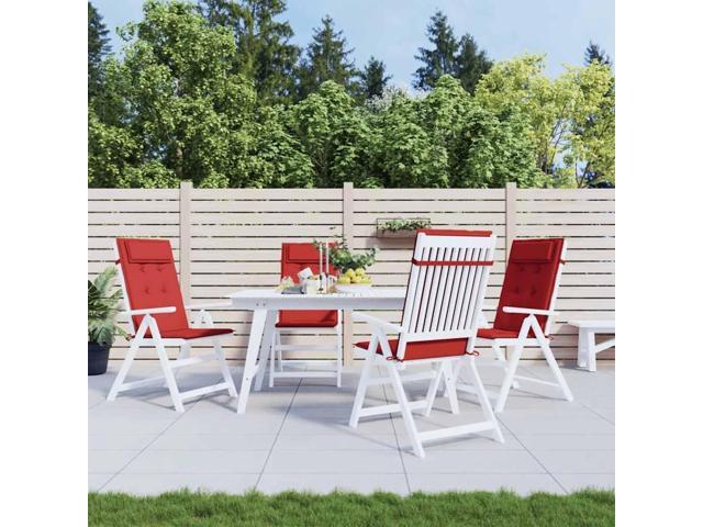 Click here for vidaXL Highback Chair Cushions 4 pcs Red Oxford Fa... prices