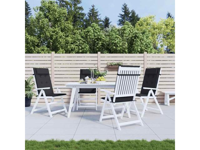 Click here for Highback Chair Cushions 4 pcs Black Oxford Fabric... prices