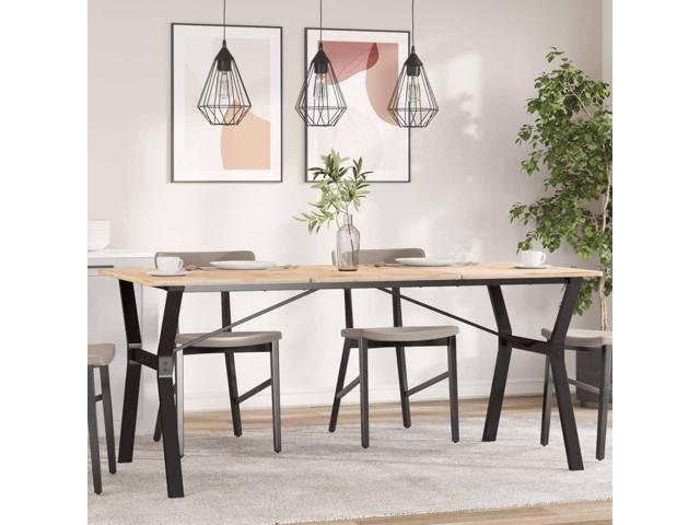 Click here for vidaXL Dining Table Leg Black Powder-Coated Steel... prices