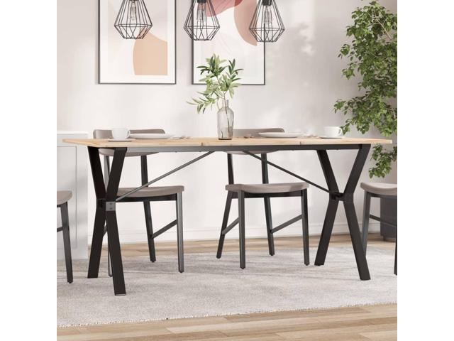 Click here for vidaXL Dining Table Leg Black Powder-coated steel... prices