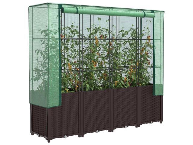 Click here for vidaXL Raised Bed Brown Polypropylene 63.0 in x 15... prices