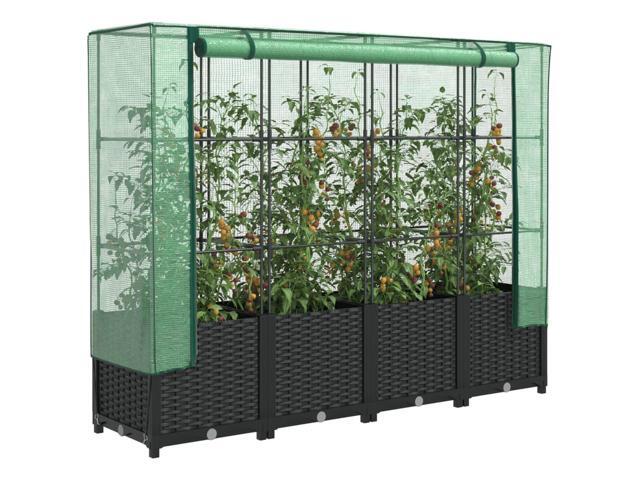 Click here for vidaXL Raised Bed Black  Green Polypropylene (PP)... prices