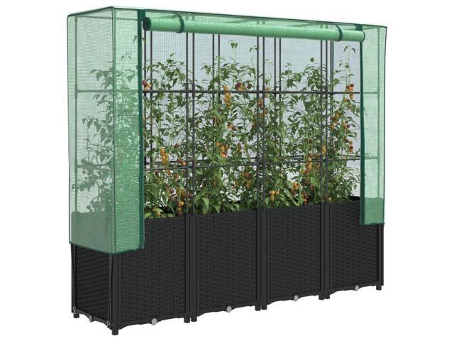 Click here for vidaXL Raised Bed Black  Green Polypropylene  Iron... prices