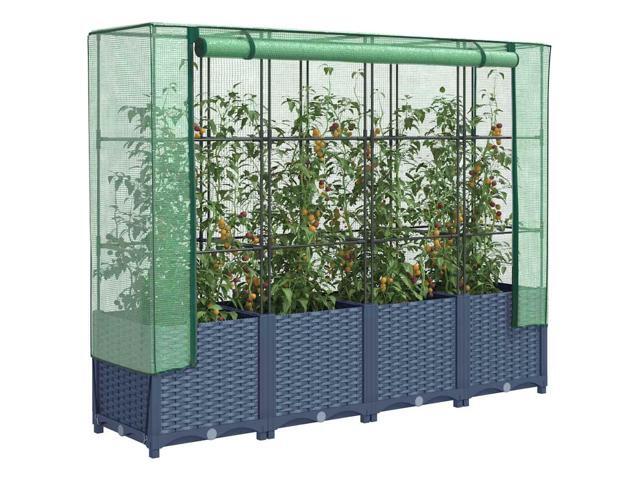 Click here for vidaXL Raised Bed Blue grey Polypropylene 63 in x... prices