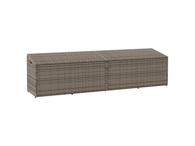 Click here for vidaXL Garden Storage Box Grey PE rattan  Powder-C... prices