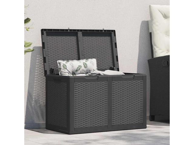 Click here for vidaXL Storage Box Black Polypropylene with rattan... prices