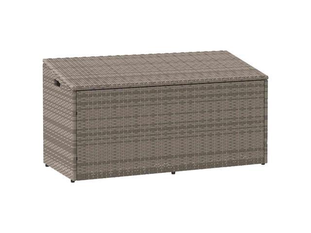 Click here for vidaXL Garden Storage Box Grey PE rattan  powder-c... prices
