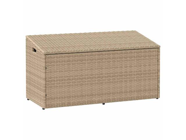Click here for vidaXL Garden Storage Box Beige PE rattan  Powder-... prices