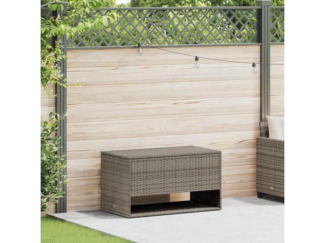 Click here for vidaXL Cushion Box Grey PE rattan  powder-coated s... prices