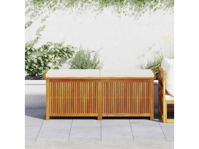 Click here for vidaXL Cushion Box Brown Solid Acacia wood 59.1 x... prices