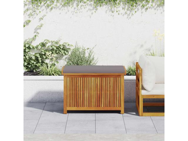 Click here for vidaXL Cushion Box Dark grey  Natural wood color prices