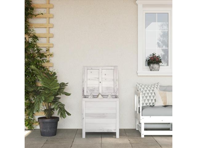 Click here for vidaXL Garden Storage Box White Solid fir wood Med... prices