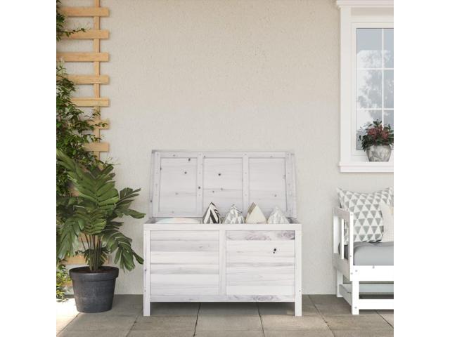 Click here for vidaXL Garden Storage Box White Solid Fir Wood 39... prices