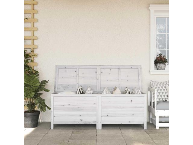 Click here for vidaXL Garden Storage Box White Solid Fir Wood 59.... prices