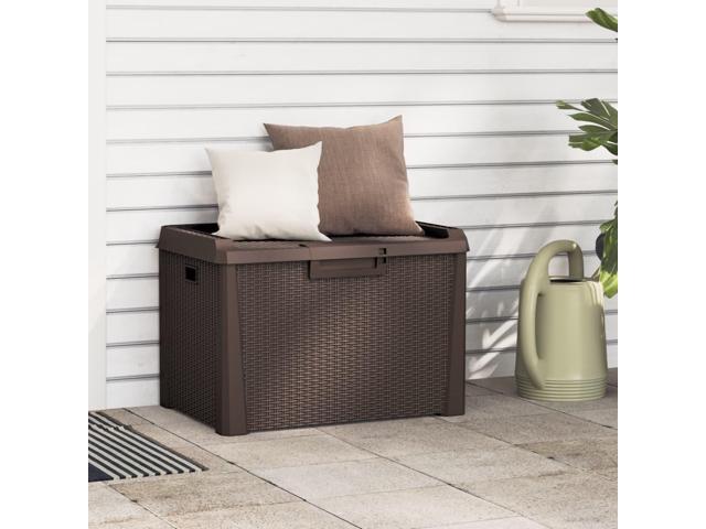 Click here for vidaXL Garden Storage Box Brown Polypropylene Medi... prices