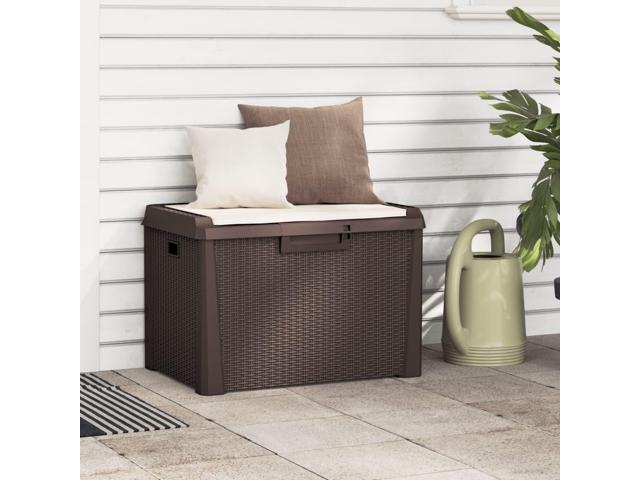 Click here for vidaXL Patio Storage Box with Seat Cushion Brown 3... prices
