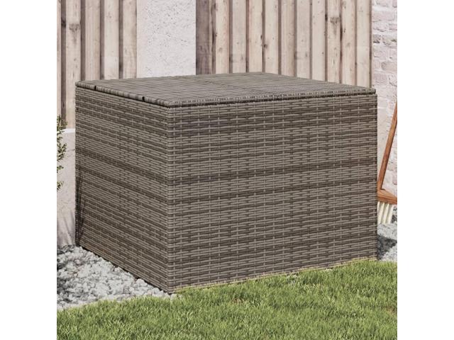Click here for vidaXL Garden Storage Box Grey PE rattan  Powder-c... prices