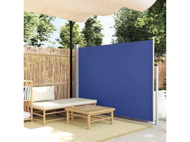 Click here for vidaXL Retractable Side Awning Blue Balcony Garden... prices