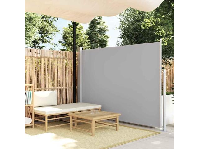 Click here for vidaXL Retractable Side Awning 63x196.9 Gray Priva... prices