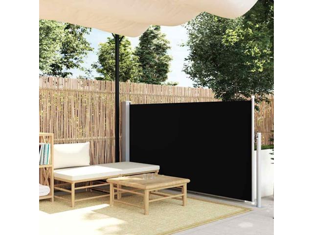 Click here for vidaXL Patio Retractable Side Awning 47.2x197 Blac... prices