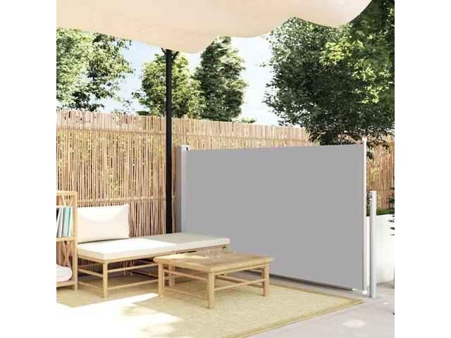 vidaXL Side Awning Grey - Gray