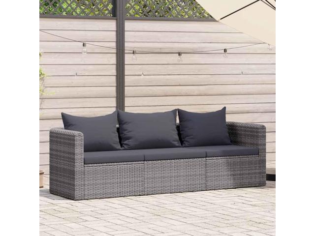 Click here for vidaXL 3 Seater Sofa Couch with Cushions Patio Wic... prices