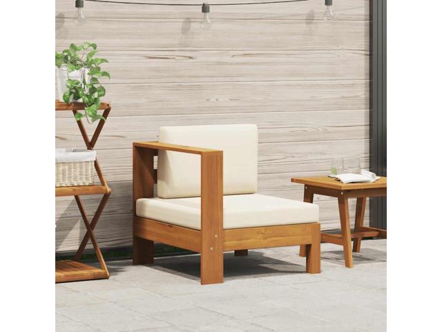 Click here for vidaXL Middle Sofa with 1 Armrest Cream White Soli... prices