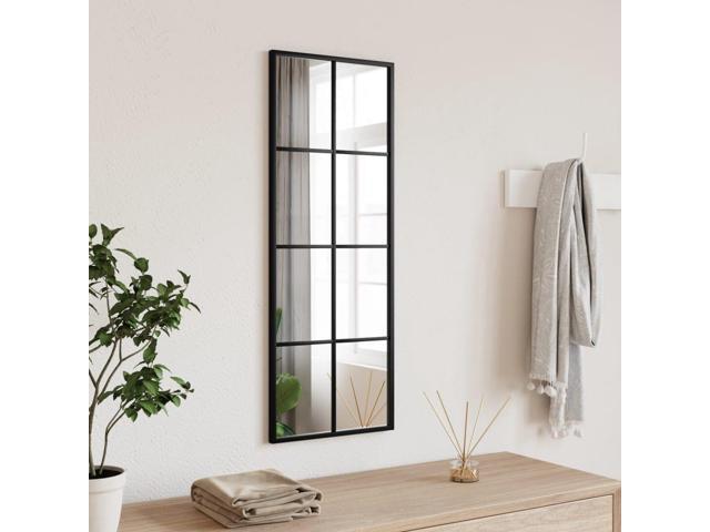 Click here for vidaXL Wall Mirror Black Glass 11.8 x 31.5 in Wall... prices