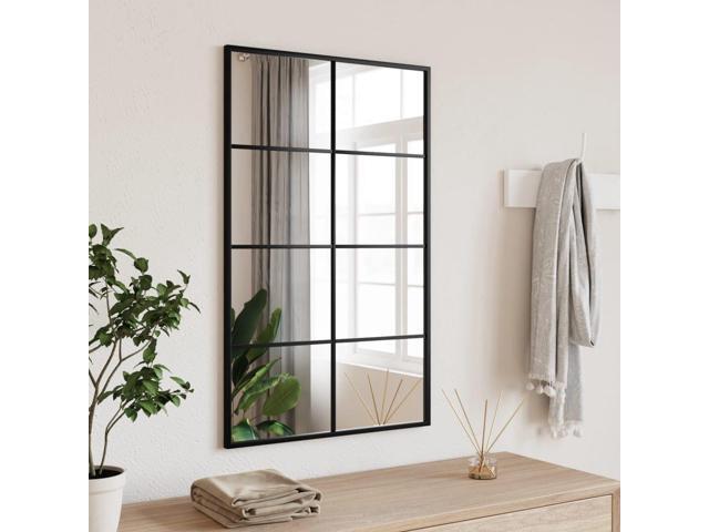 Click here for vidaXL Wall Mirror Black 19.7x31.5 Rectangle Iron... prices