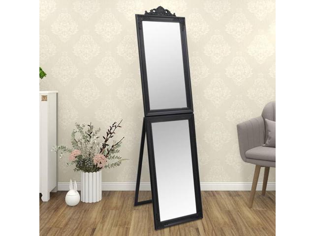 Click here for vidaXL Free-standing Mirror Black Glass 19.7 x 78.... prices