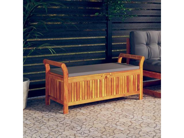 Click here for vidaXL Patio Storage Bench with Cushion 49.6 Solid... prices
