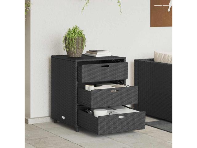 Click here for vidaXL Patio Storage Cabinet Black 21.7x23.2x27.2... prices