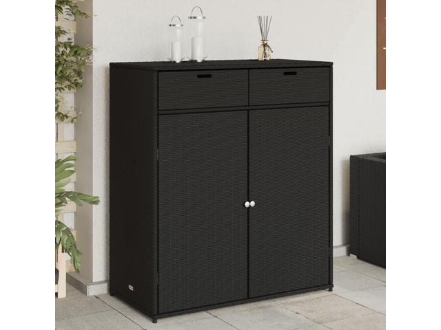 Click here for vidaXL Garden Storage Cabinet Black prices