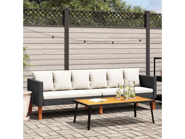 Click here for vidaXL Patio Sofa 3-Seater Patio Sofa Patio Wicker... prices