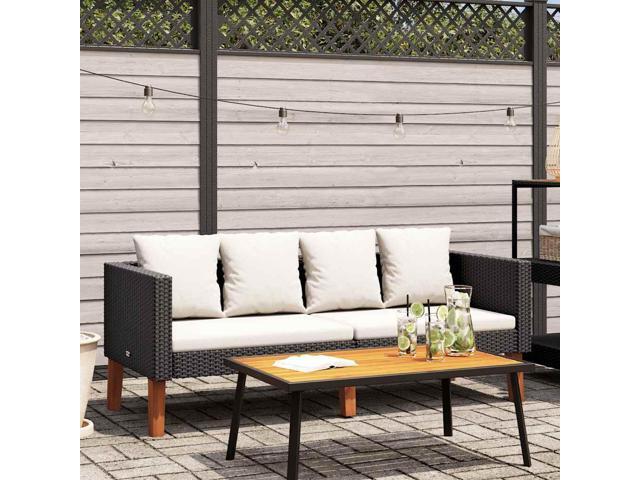 Click here for vidaXL Patio Sofa Loveseat with Cushions Chair for... prices