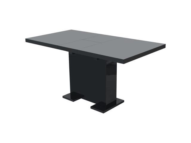 Click here for vidaXL Extendable Dining Table High Gloss Black Ki... prices