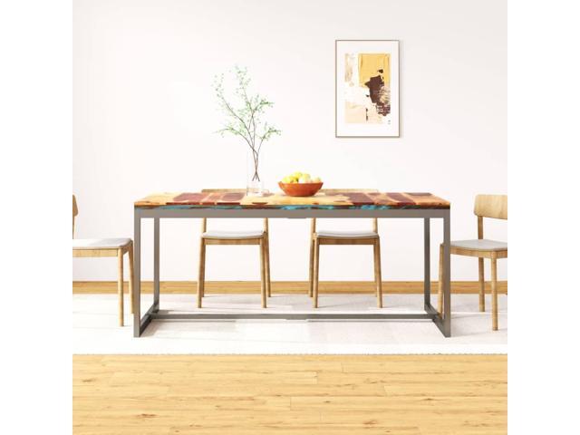 Click here for vidaXL Dining Table Brown and Black Acacia Wood an... prices