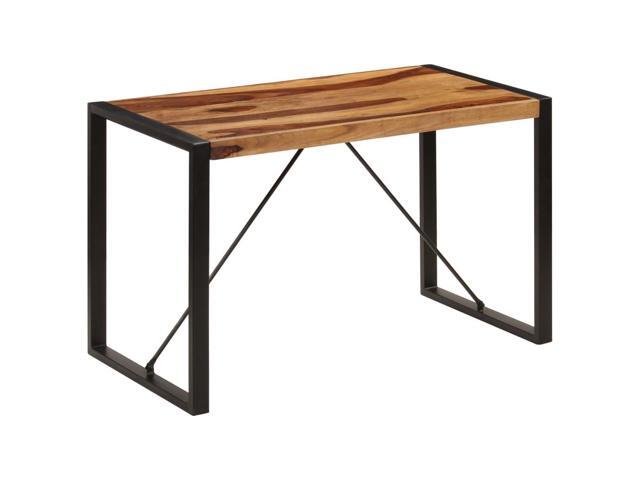 Click here for vidaXL Dining Table Brown and black Solid Acacia w... prices