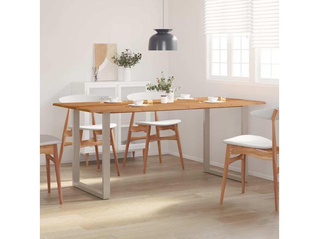 Click here for vidaXL Dining Table  Natural Edges Tabletop with S... prices