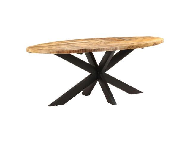 Click here for vidaXL Rough Mango Wood Dining Table Oval Home Din... prices