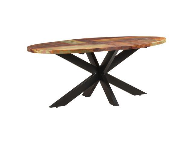Click here for vidaXL Dining Table Oval Solid Reclaimed Wood Home... prices
