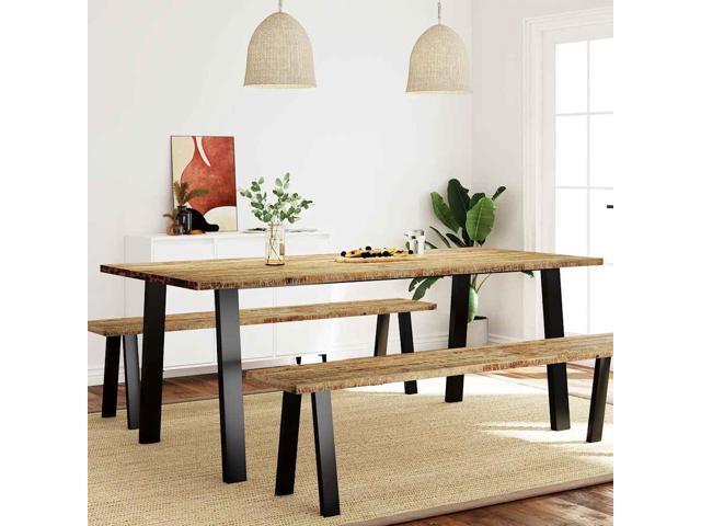 Click here for vidaXL Dining Table Rectangle Dining Table with Wo... prices