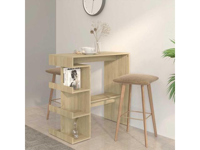 Click here for vidaXL Bar Table Dining Room Table with Storage Ra... prices