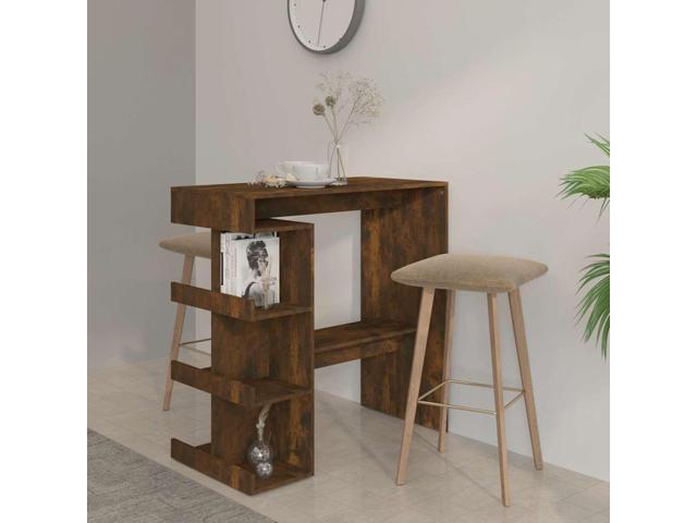 Click here for vidaXL Bar Table Bistro Table Desk with Storage Ra... prices