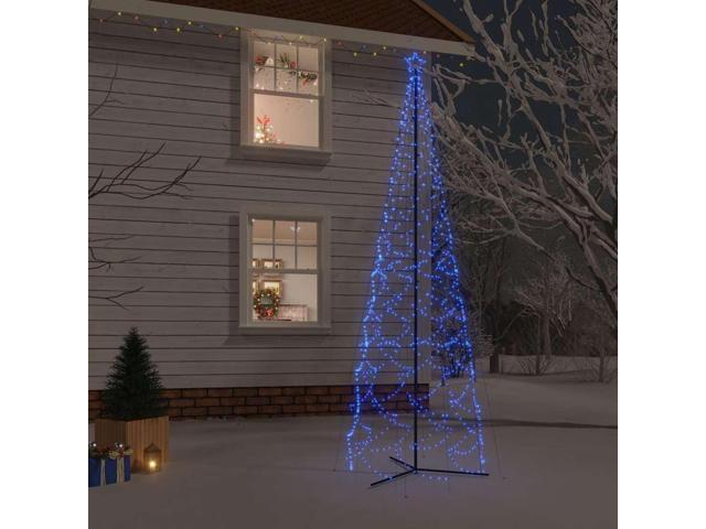 Click here for vidaXL Christmas Cone Tree Blue 1400 LEDs 63x196.9 prices