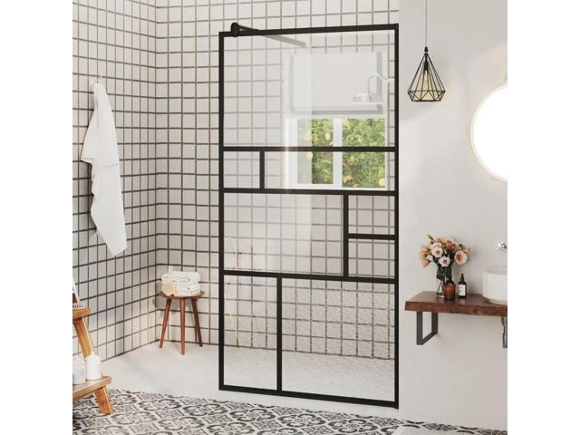 Click here for vidaXL Walk-in Shower Wall with Clear ESG Glass En... prices