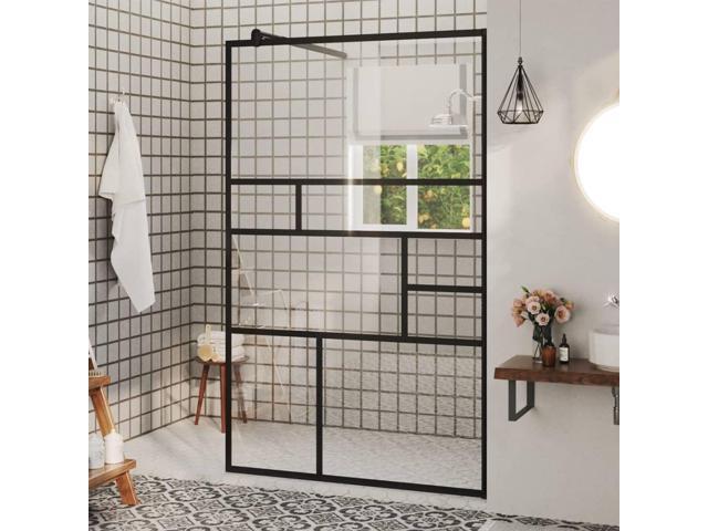 Click here for vidaXL Walk-in Shower Wall with Clear ESG Glass En... prices