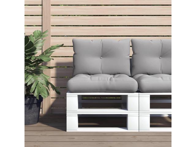 Click here for vidaXL Pallet Cushion Set of 2 Grey 100 polyester... prices