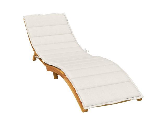 Click here for vidaXL Sun Lounger Cushion Melange Cream 100 Polye... prices